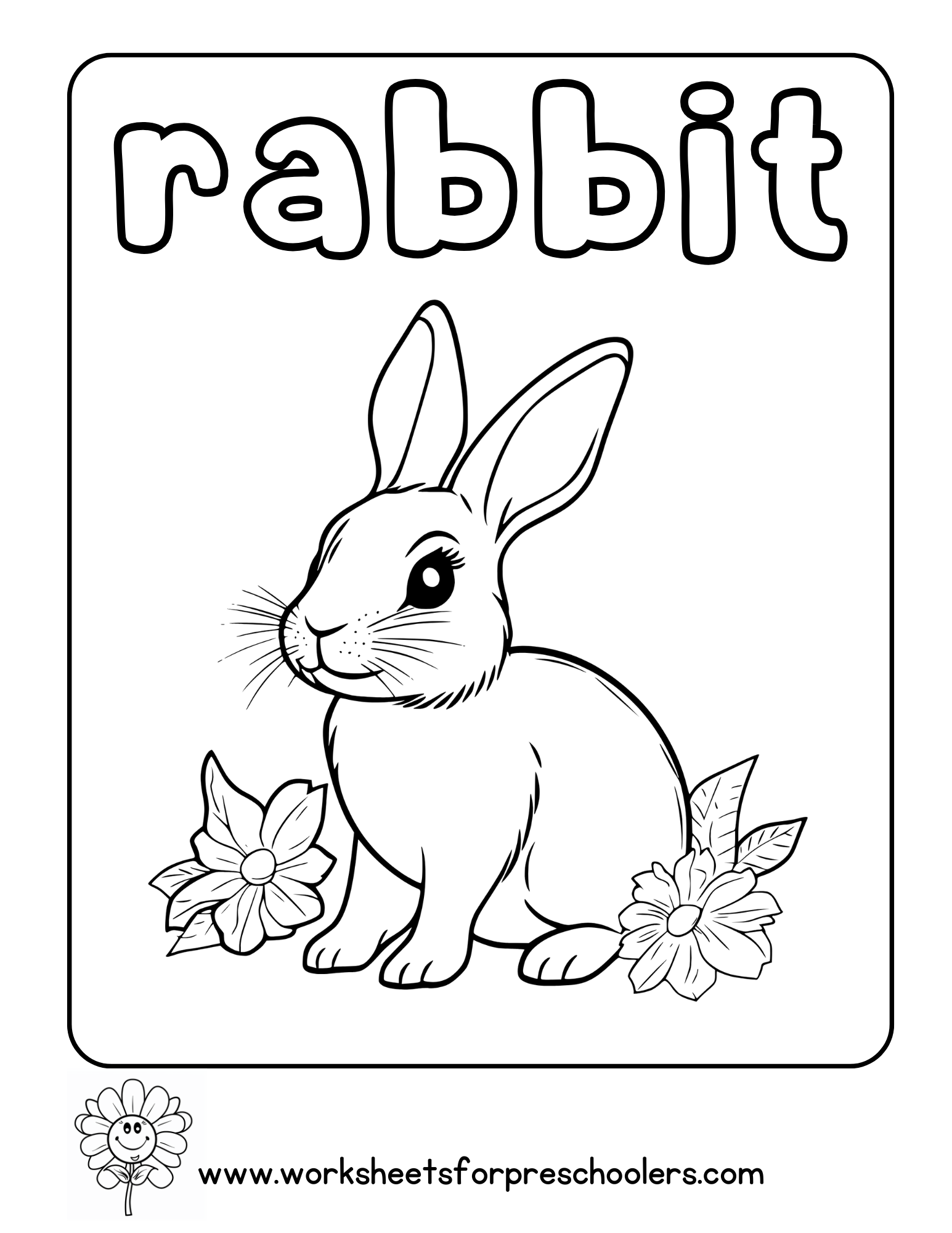 Easter Bunny Coloring Page