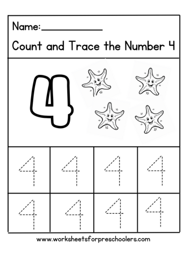 Counting Activity Sheets for Preschoolers