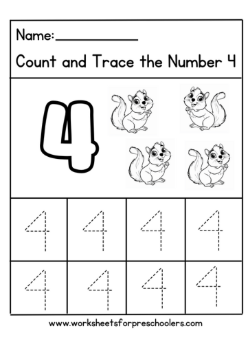 Counting Activity Sheets for Preschoolers