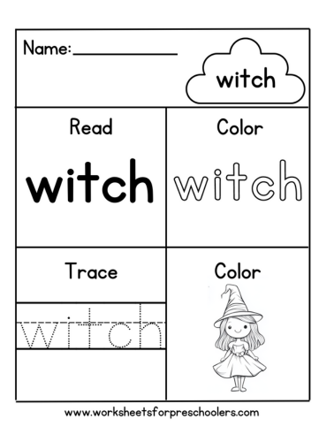Halloween Worksheets for Preschool