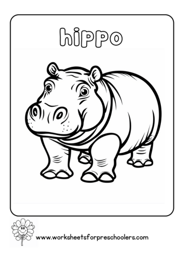 Jungle Animal Coloring Pages for Preschoolers